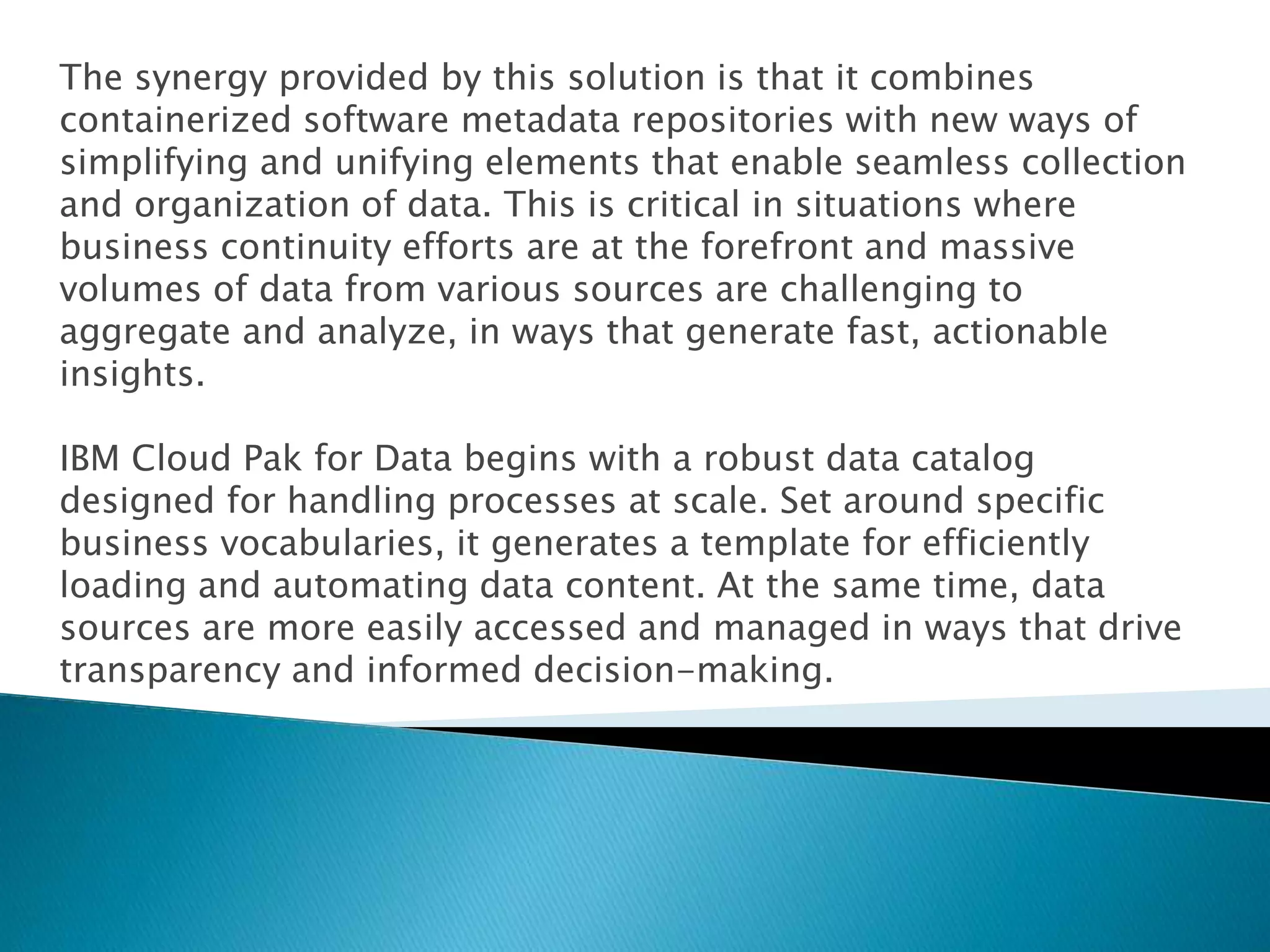 IBM Cloud Pak for Data Improves Cataloging Technologies for Enterprise ...