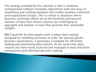 IBM Cloud Pak for Data Improves Cataloging Technologies for Enterprise ...