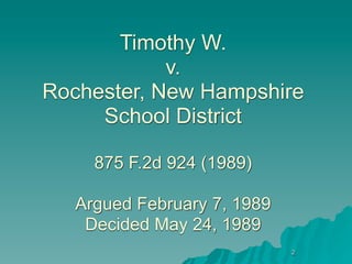 Timothy w.v rochester 1989 | KEY