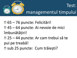 Organizarea timpului | PDF