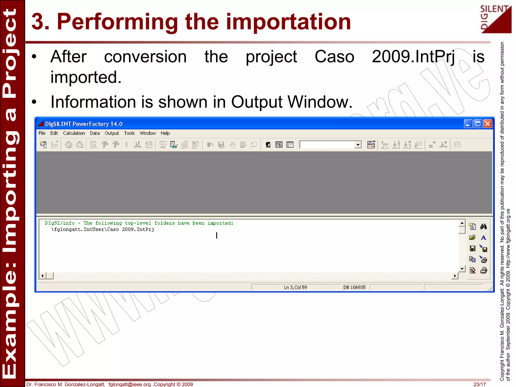 Importing/Exporting a project using DIgSILENT PowerFactory | PDF