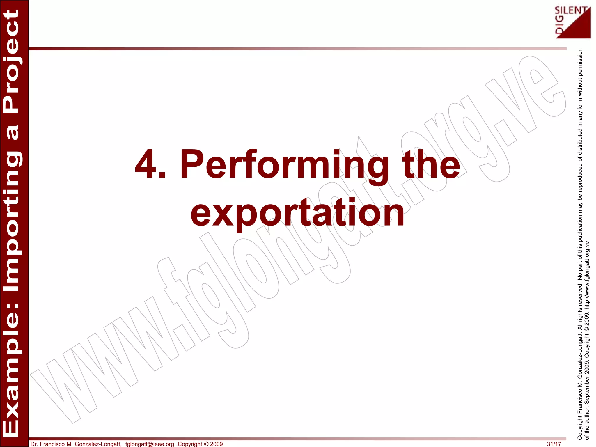 Importing/Exporting a project using DIgSILENT PowerFactory | PDF