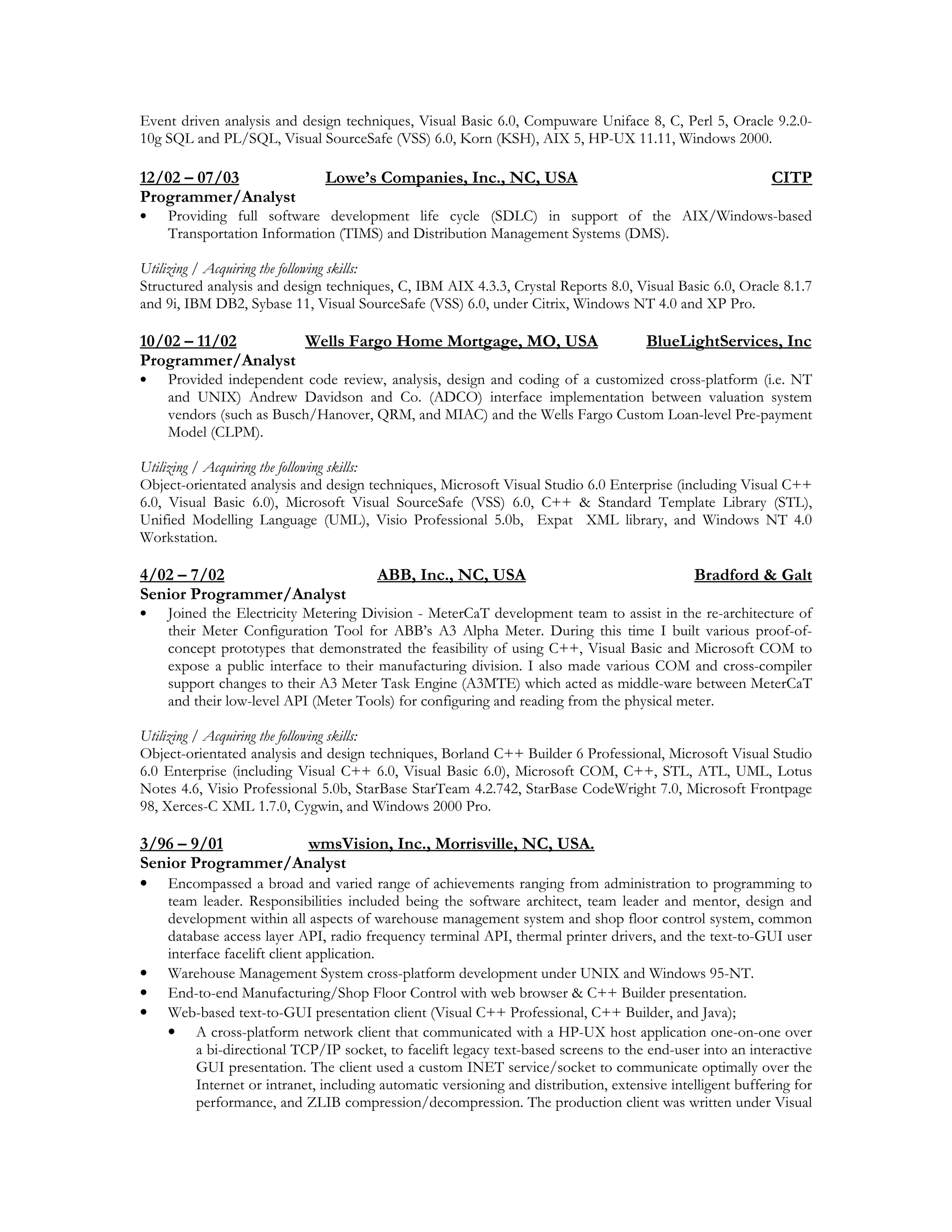Tim R Betts Resume | PDF