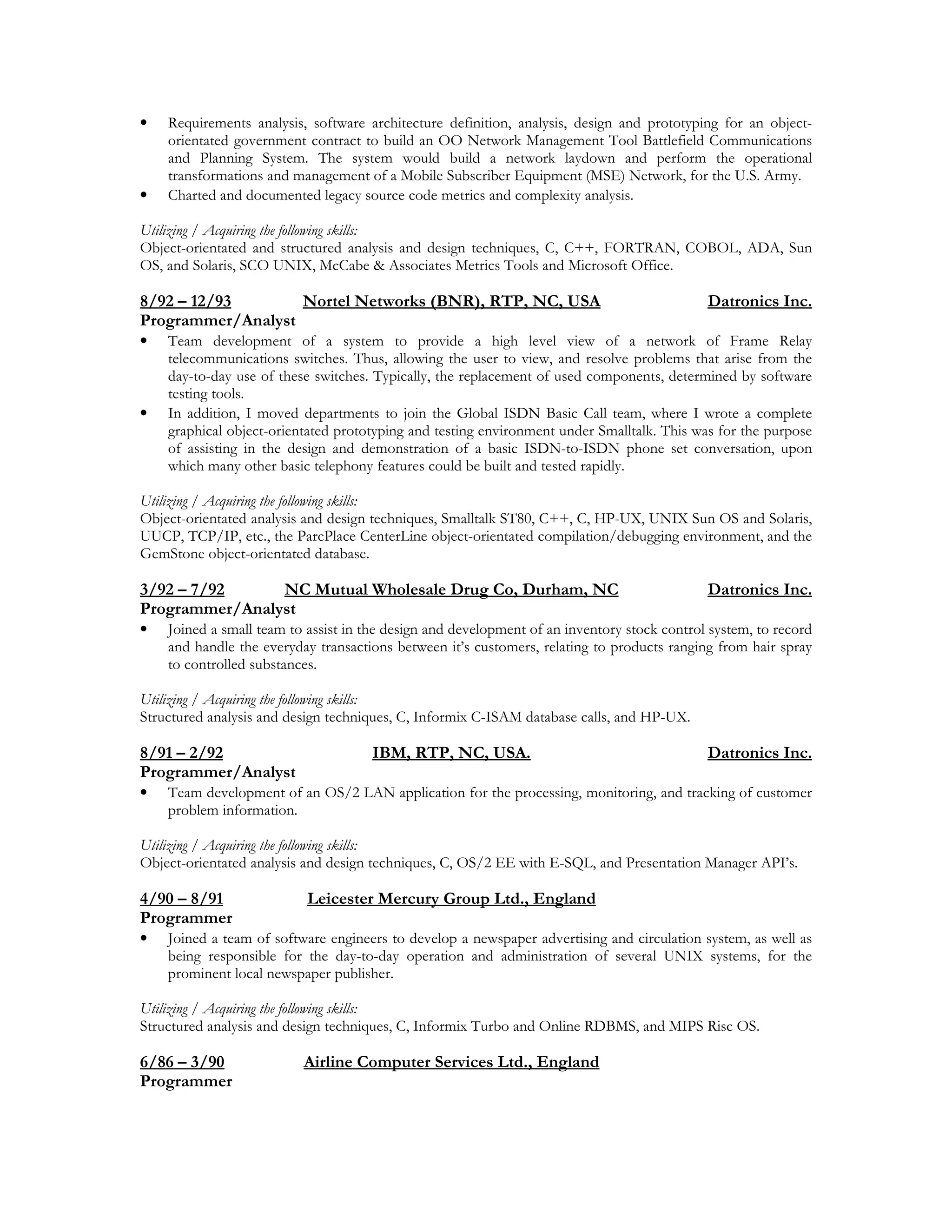 Tim R Betts Resume | PDF