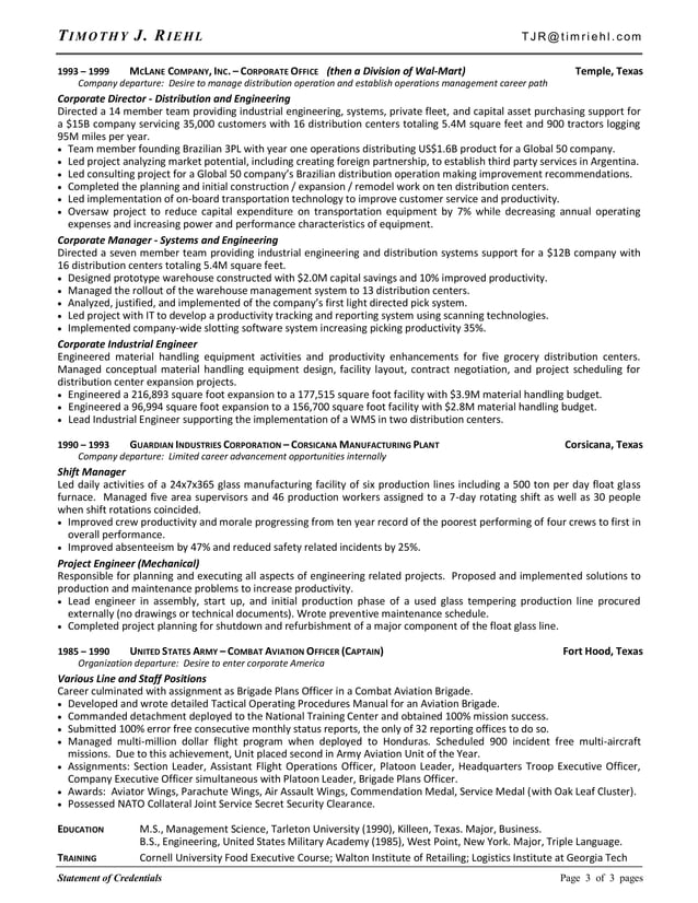 Tim Riehl - Resume | PDF