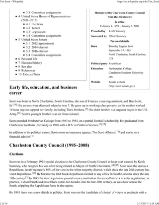 Tim Scott wikipedia (highlighted) | PDF | Politics