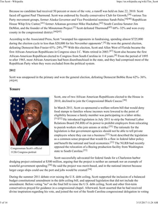 Tim Scott wikipedia (highlighted) | PDF | Politics