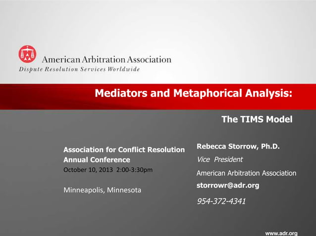 Mediators and Metaphorical Analysis: The TIMS Model | PPT