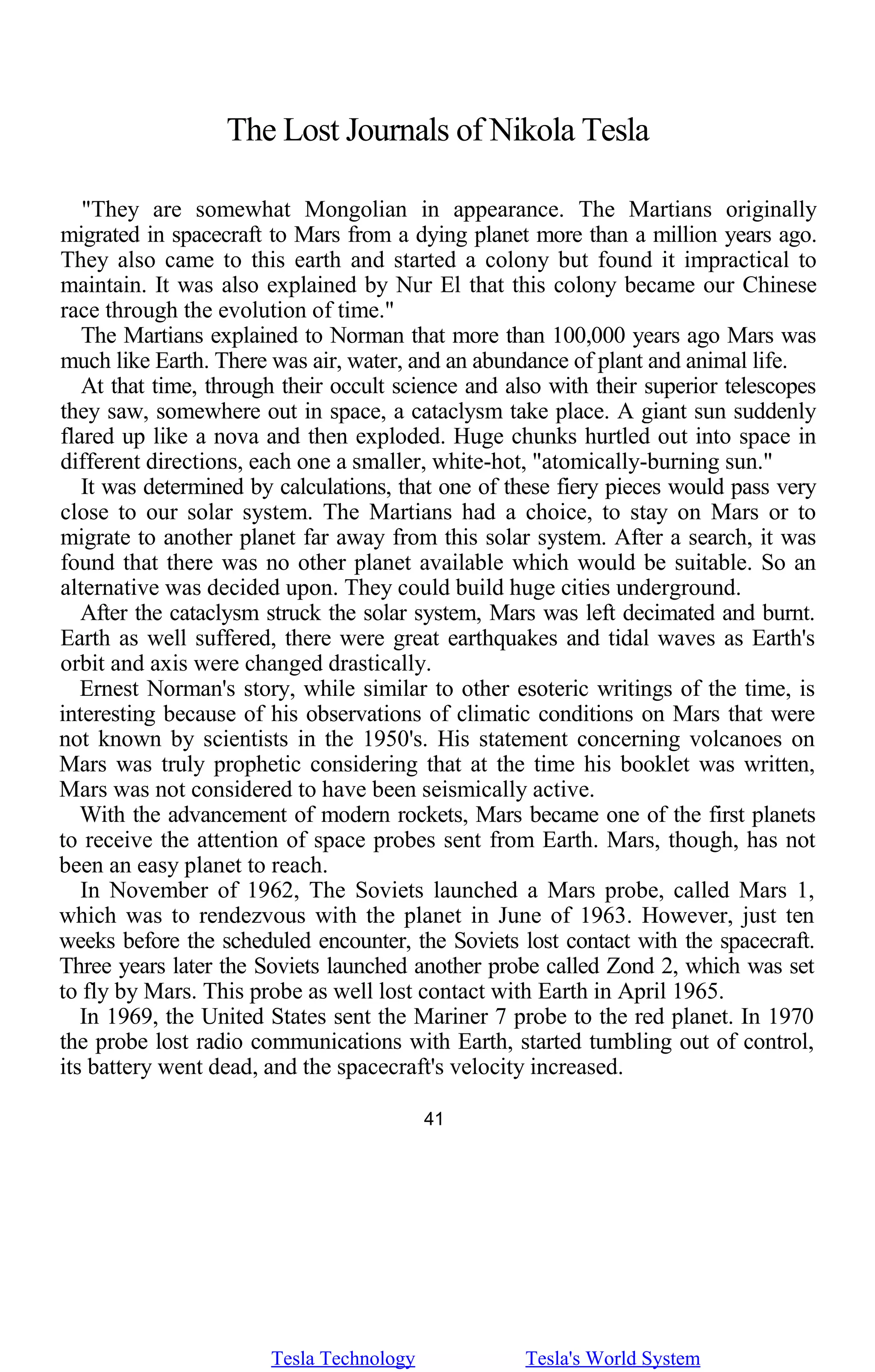 The Lost Journals of Nikola Tesla | PDF