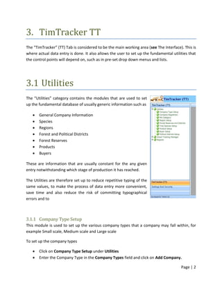 KWC Wood Tracking System TimTracker User Guide | PDF