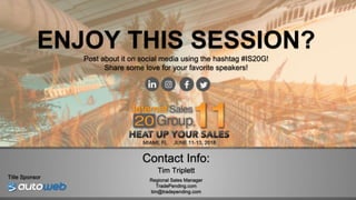 IS20G11 - Hypnotic Selling - Tim Triplett | PPTX