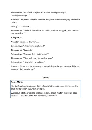 Naskah drama Timun Emas | PDF