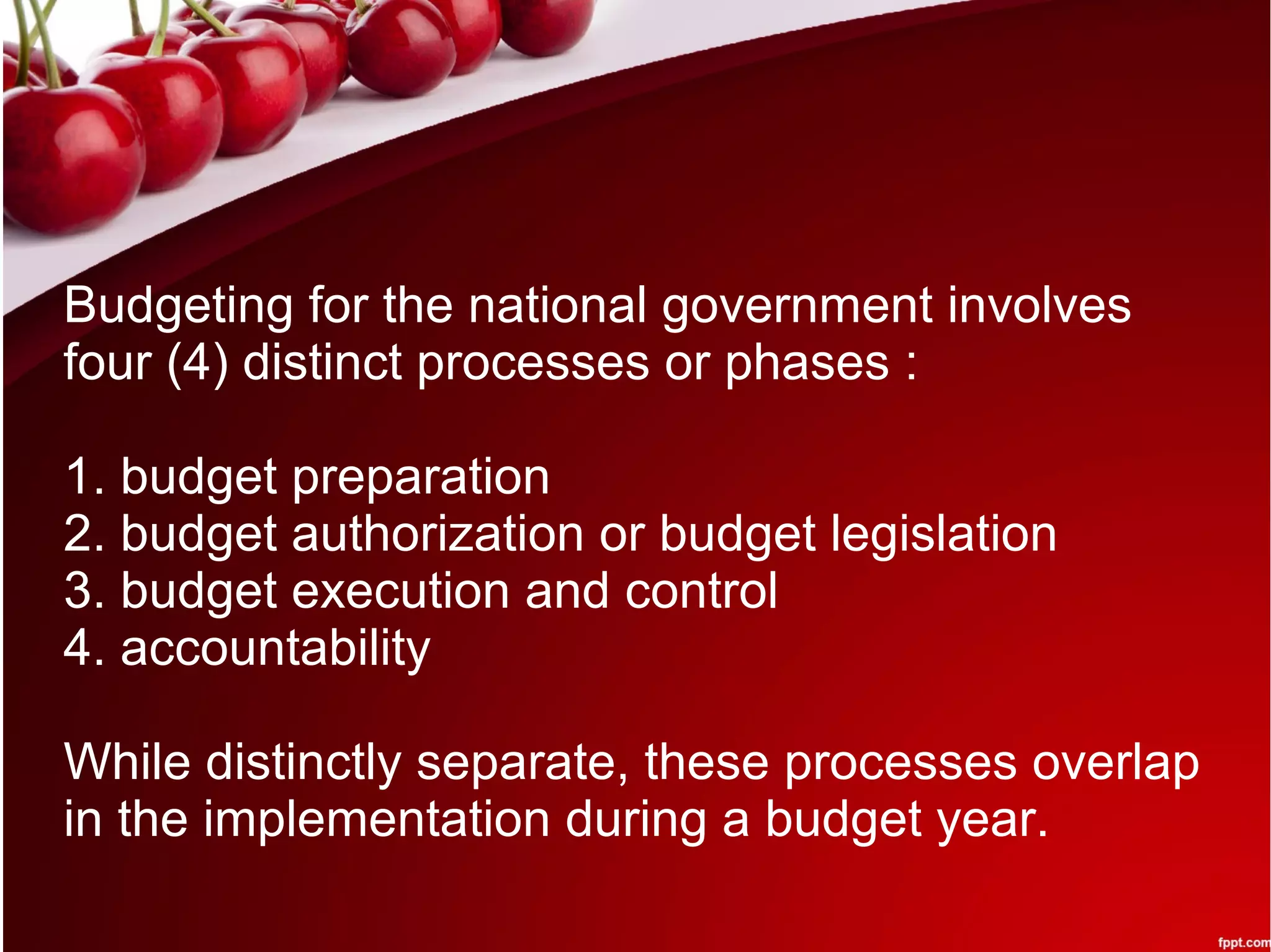 Philippine Government Budgetary Processes | PPT