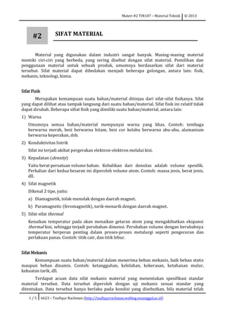 Tin107 2-sifat-material | PDF