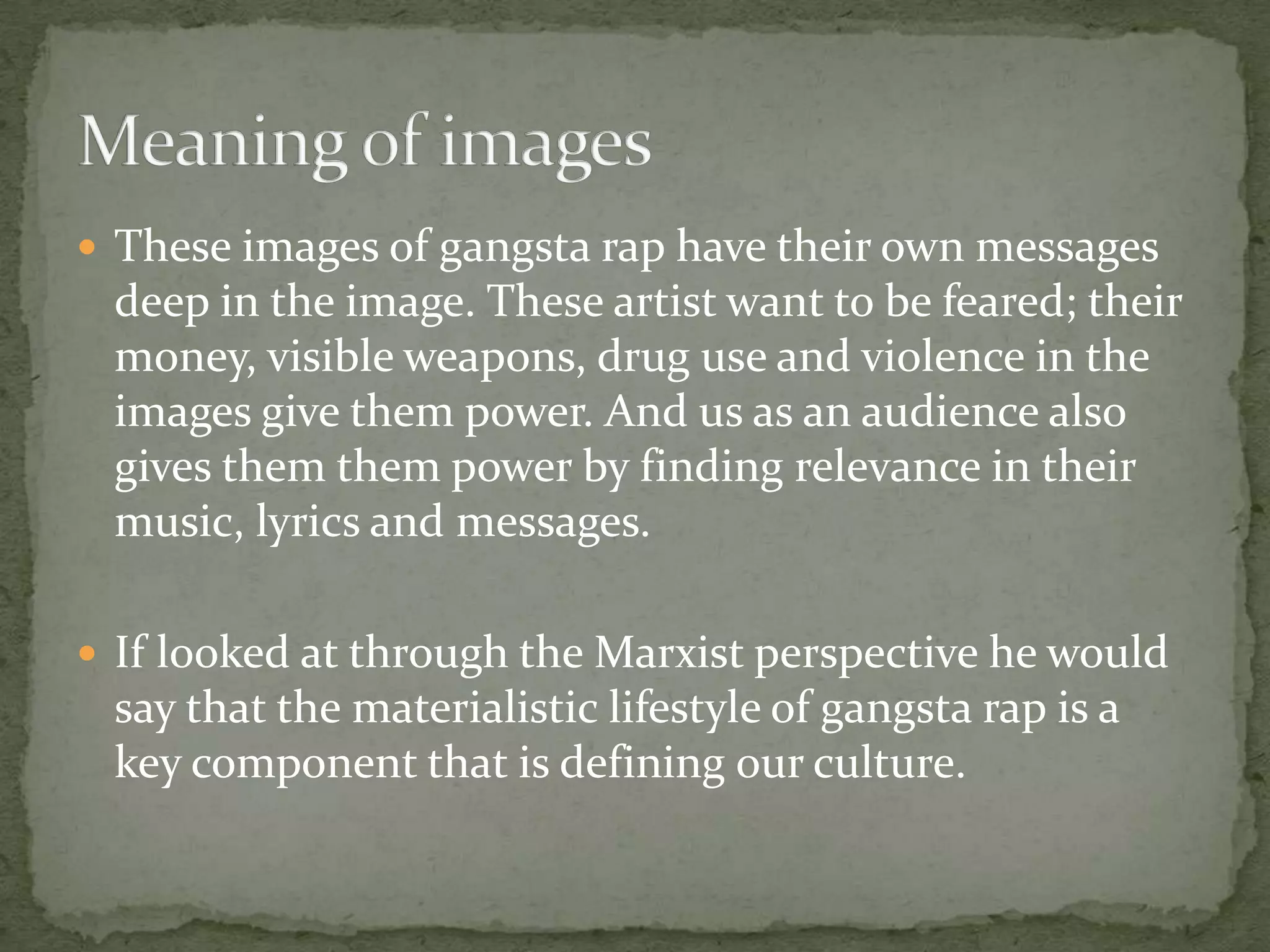 Chapter 7: Gangsta rap | PPT