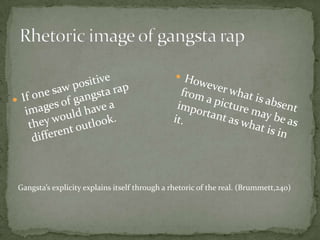 Chapter 7: Gangsta rap | PPT