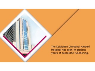 Tina Ambani's Goals for Kokilaben Dhirubhai Ambani Hospital | PPTX