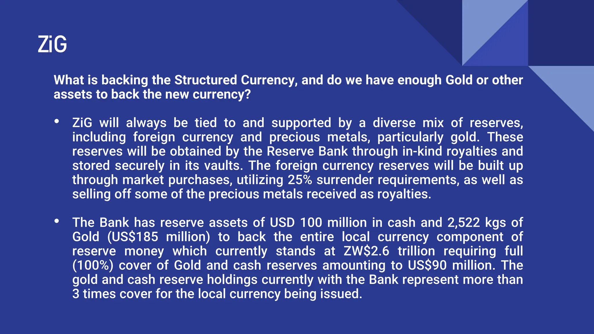 Evolution of the Zimbabwean Currency - ZIG | PPTX