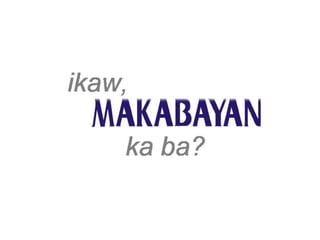 Tinatawagan Ang Mga Makabayan | PDF