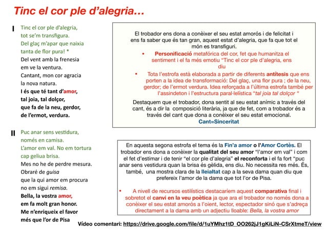 Tinc el cor ple d'alegria | PPT