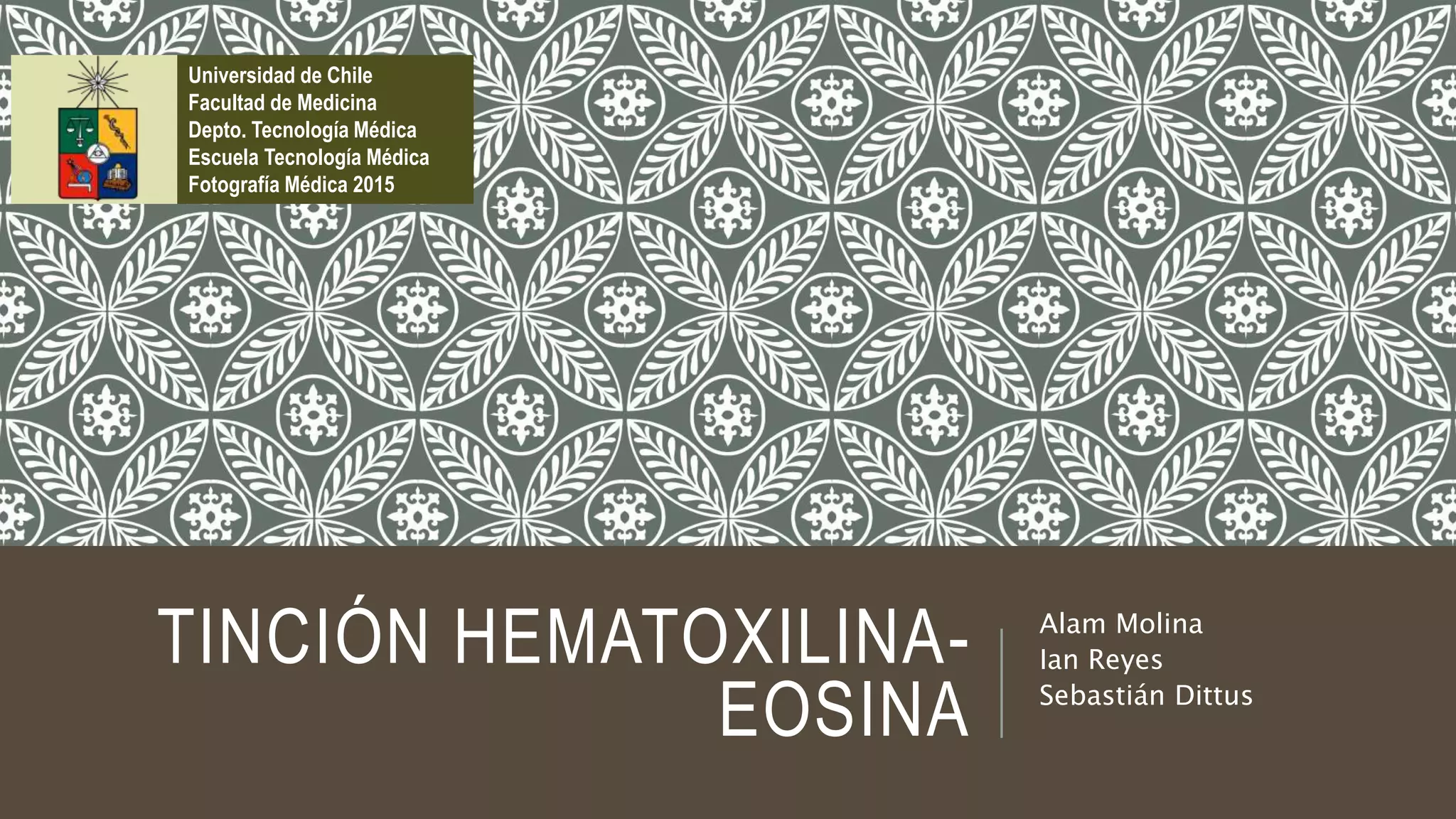 Tinción hematoxilina eosina | PPTX