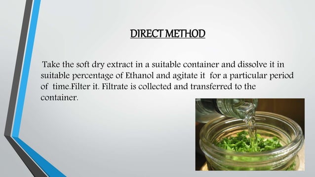 Tincture - Pharmaceutical technology-I | PPTX | Chemistry | Science