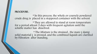 Tincture - Pharmaceutical technology-I | PPTX