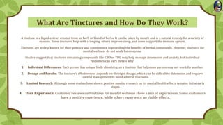 Tinctures for Mental Health: Overview, Benefits, and Usage | PDF