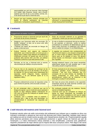 Tinc un alumne sord a l'aula | PDF