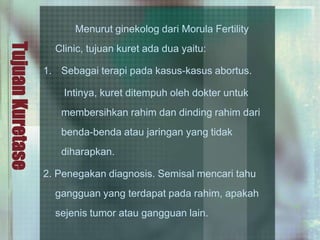 Tindakan operatif pada abortus dengan kuretase kelompok 4 | PPTX