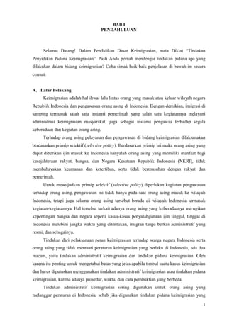 Tindakan penyidikan pidana keimigrasian | PDF