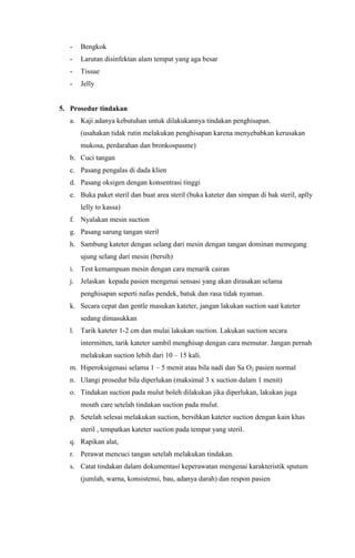 Tindakan suctioning AKPER PEMKAB MUNA | PDF