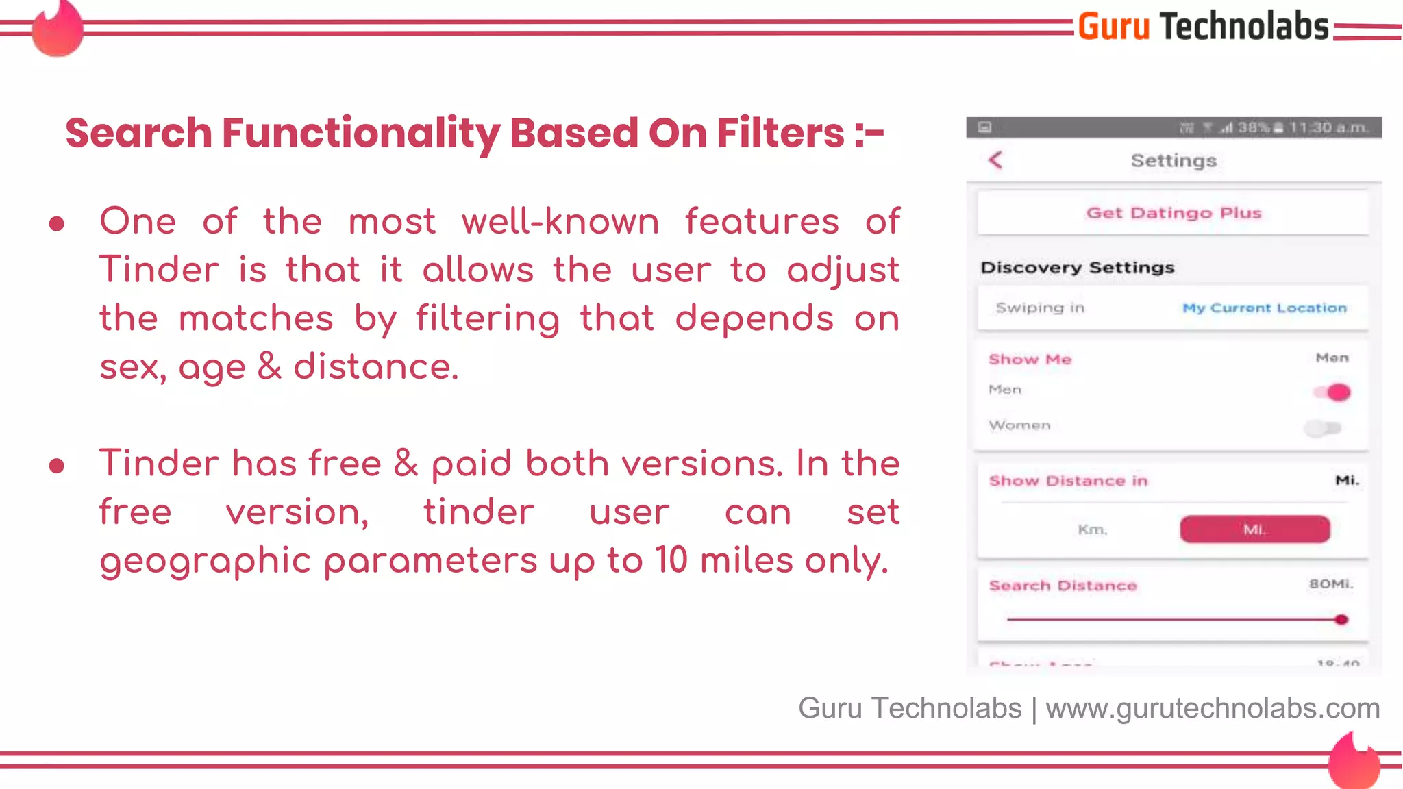 Tinder features a complete and in detail list | PPTX | Social ...