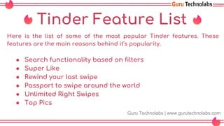Tinder features a complete and in detail list | PPTX | Social ...