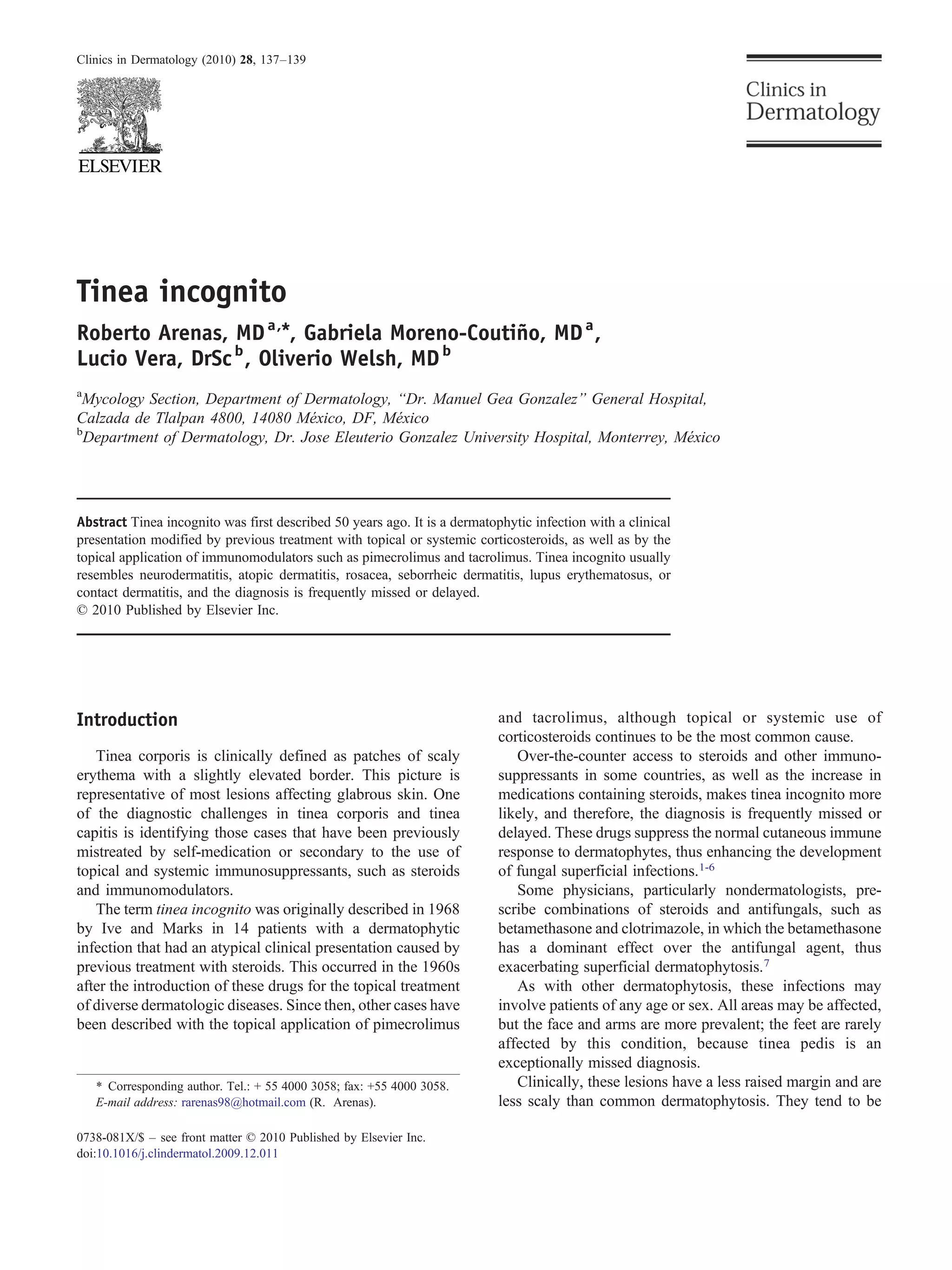 Tinea incognito | PDF