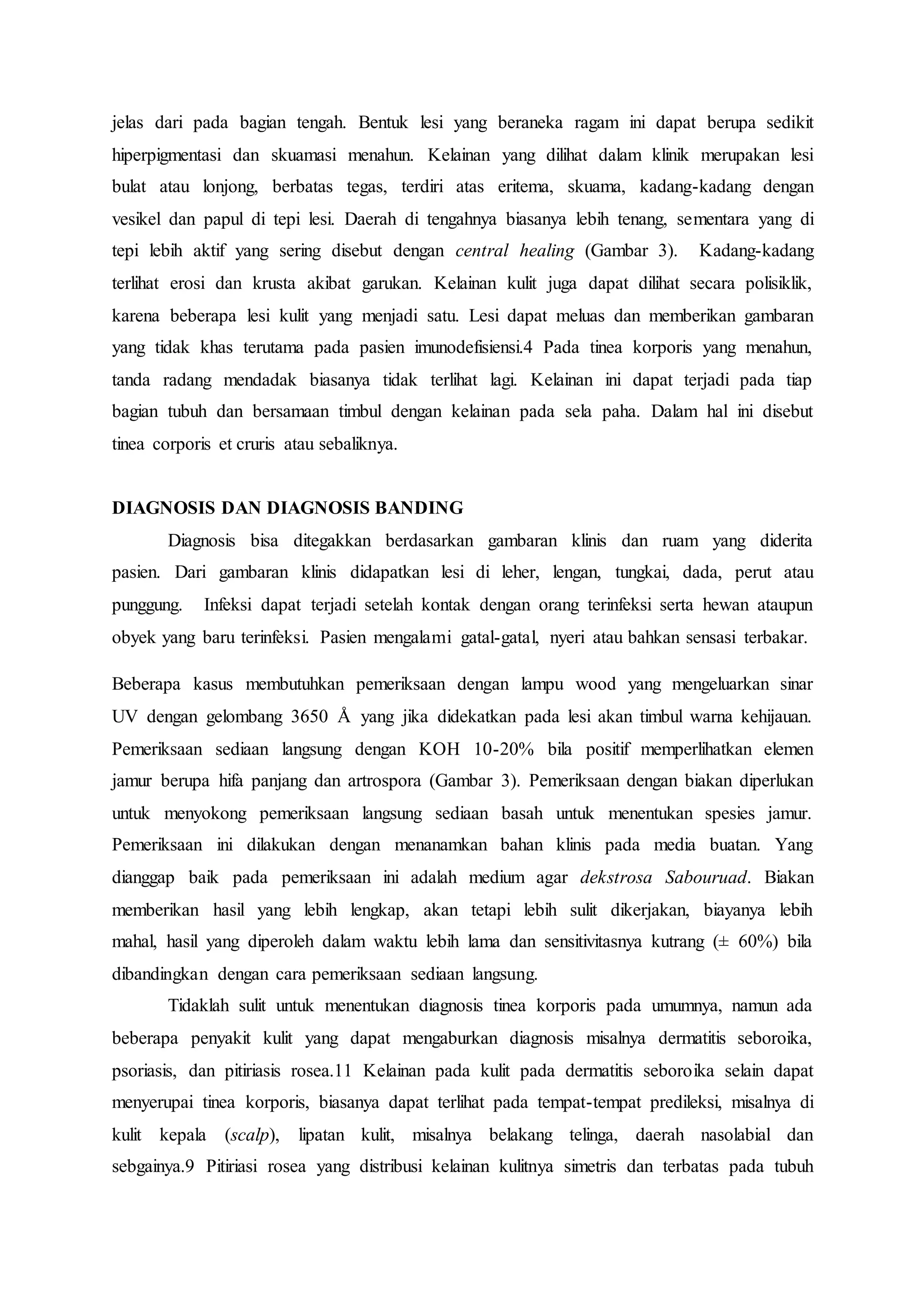 Tinea korporis ( infeksi jamur) | DOCX