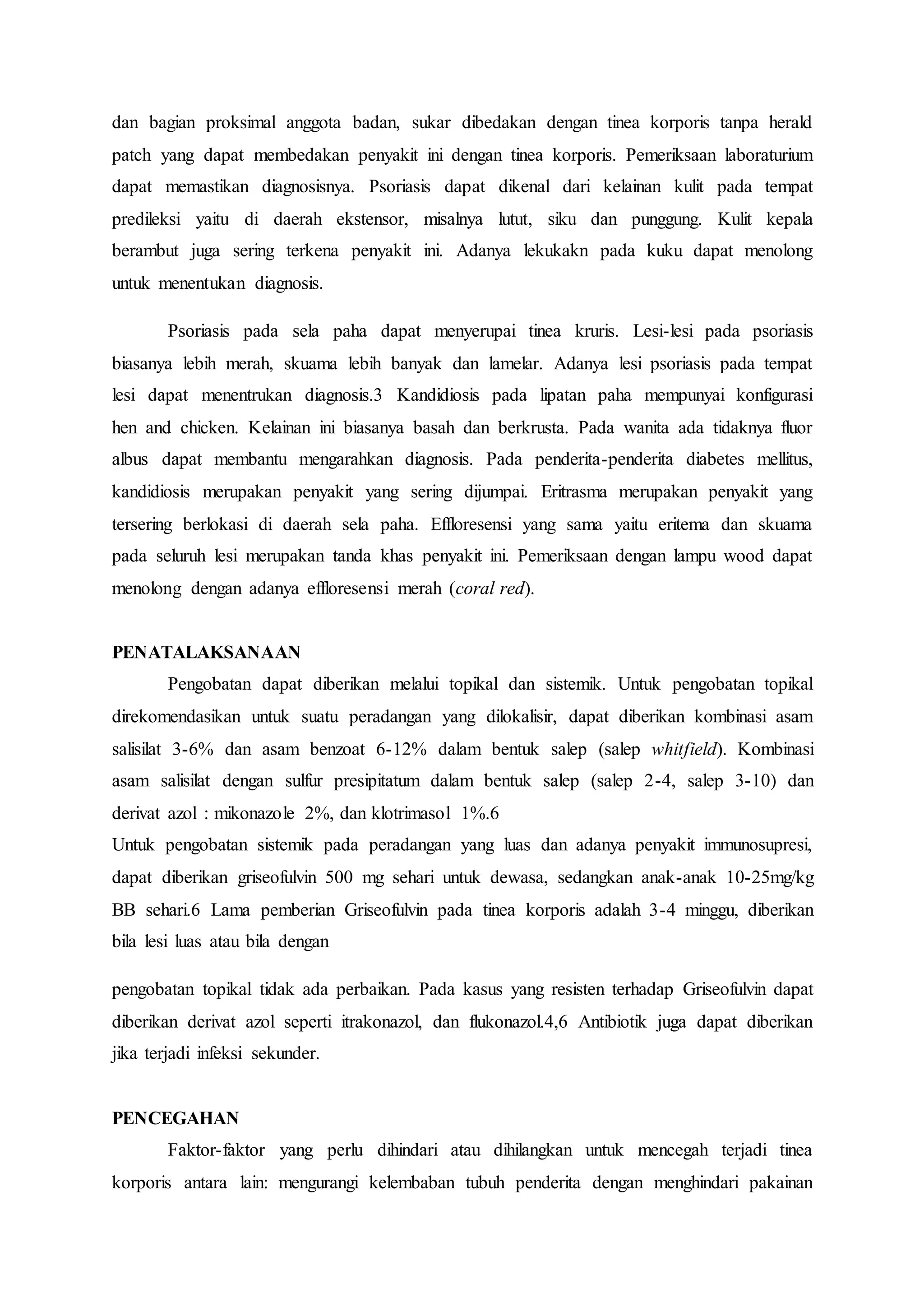 Tinea korporis ( infeksi jamur) | DOCX