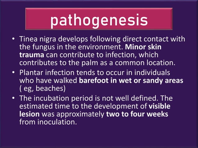 Tinea nigra (Hortaea werneckii)ppt .pptx | Skin and Dermatology ...