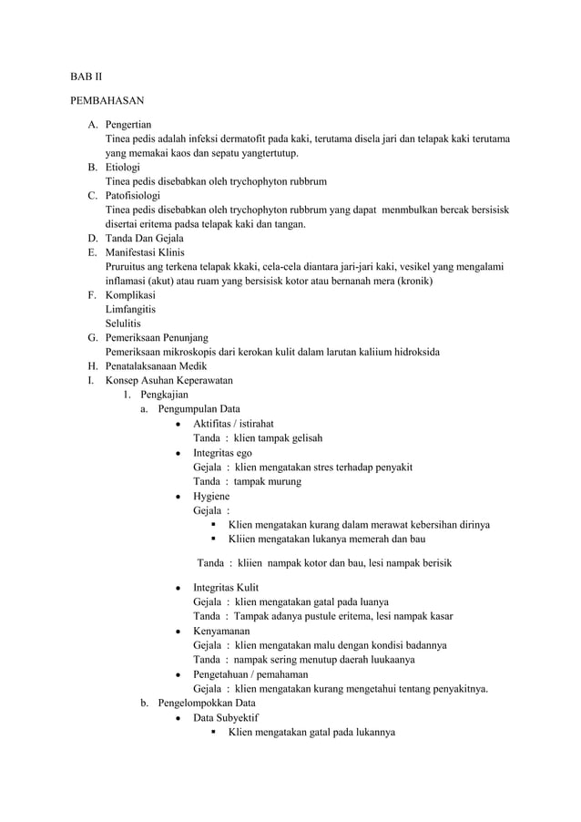 Tinea pedis AKPER PEMKAB MUNA | DOCX