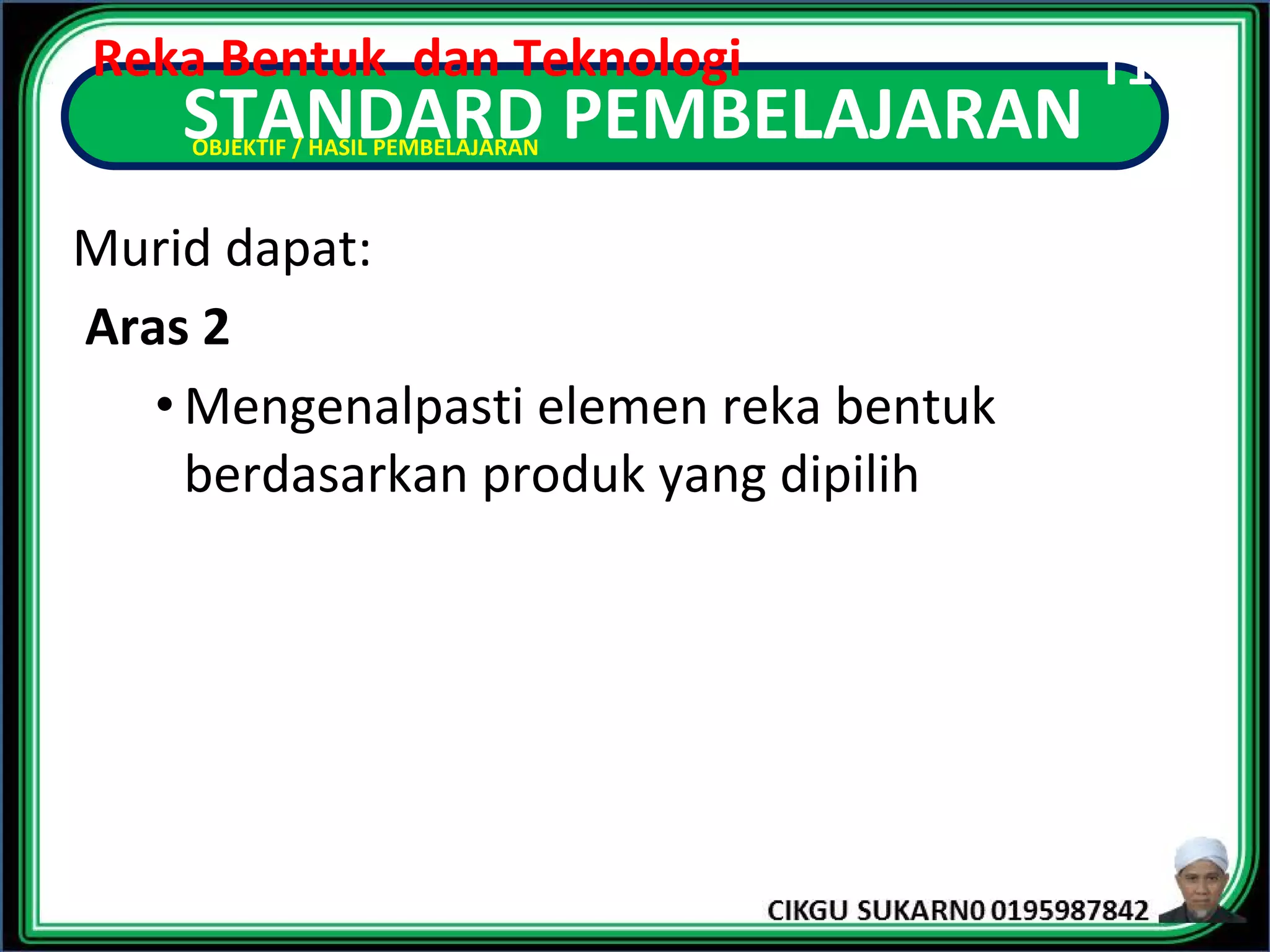 RBT T1 BAB 1 PENGENALAN KEPADA REKA BENTUK DAN TEKNOLOGI | PDF