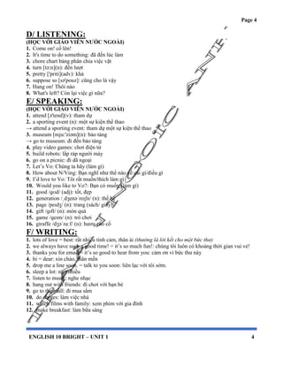 TIẾNG ANH 10 - BRIGHT - UNIT 1.docx
