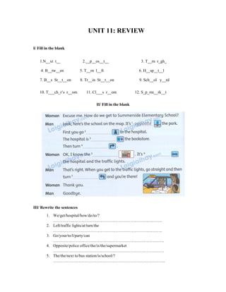 TIẾNG ANH 4 UNIT 11 FAMILY AND FRIENDS HÈ | PDF
