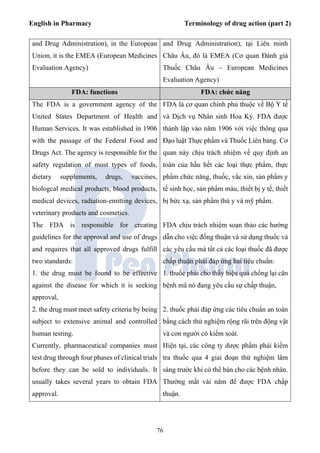 TIẾNG ANH CHUYÊN NGÀNH DƯỢC ENGLISH IN PHARMACY (PHIÊN BẢN 2.1) - WITH ...