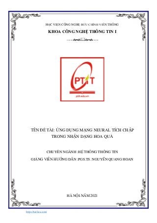 Đề tài Ứng dụng mạng Neural tích chập trong nhận dạng hoa quả | PDF