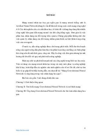 Đề tài Ứng dụng mạng Neural tích chập trong nhận dạng hoa quả | PDF
