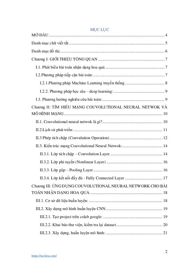 Đề tài Ứng dụng mạng Neural tích chập trong nhận dạng hoa quả | PDF