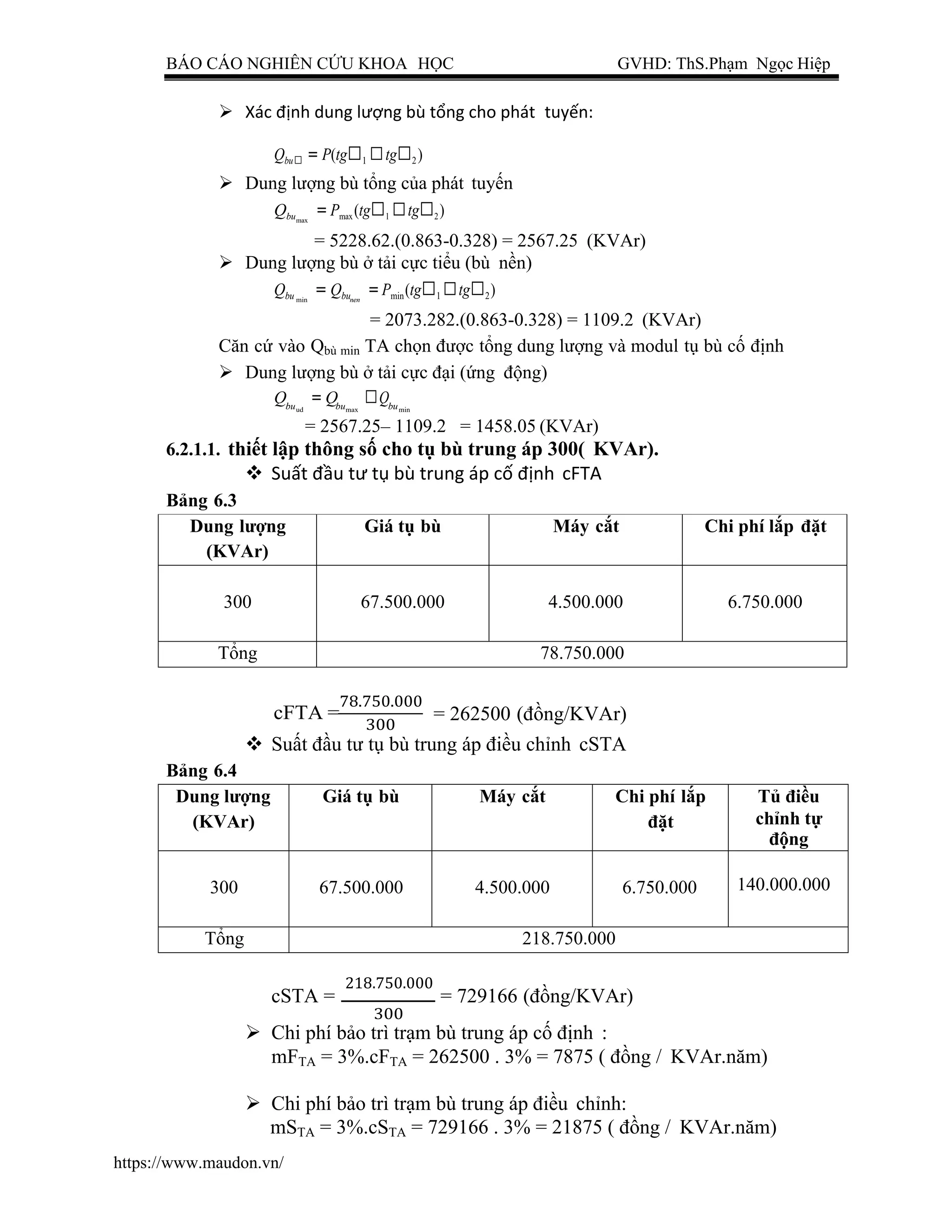 Đề tài Ứng dụng phần mềm PSSADETP bù tối ưu công suất phản kháng cho hệ thống điện huyện Châu ...