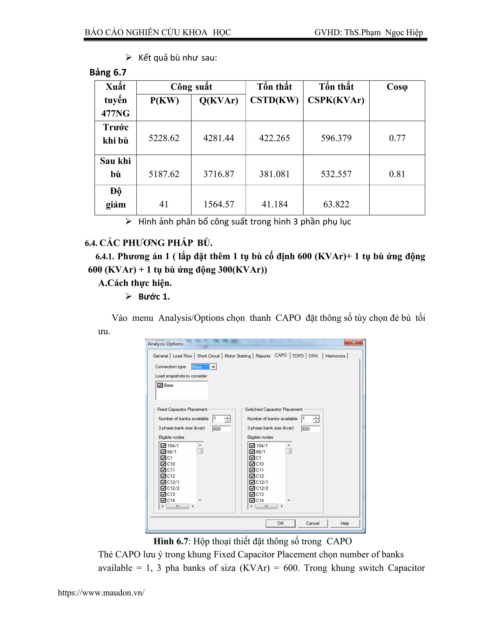 Đề tài Ứng dụng phần mềm PSSADETP bù tối ưu công suất phản kháng cho hệ thống điện huyện Châu ...