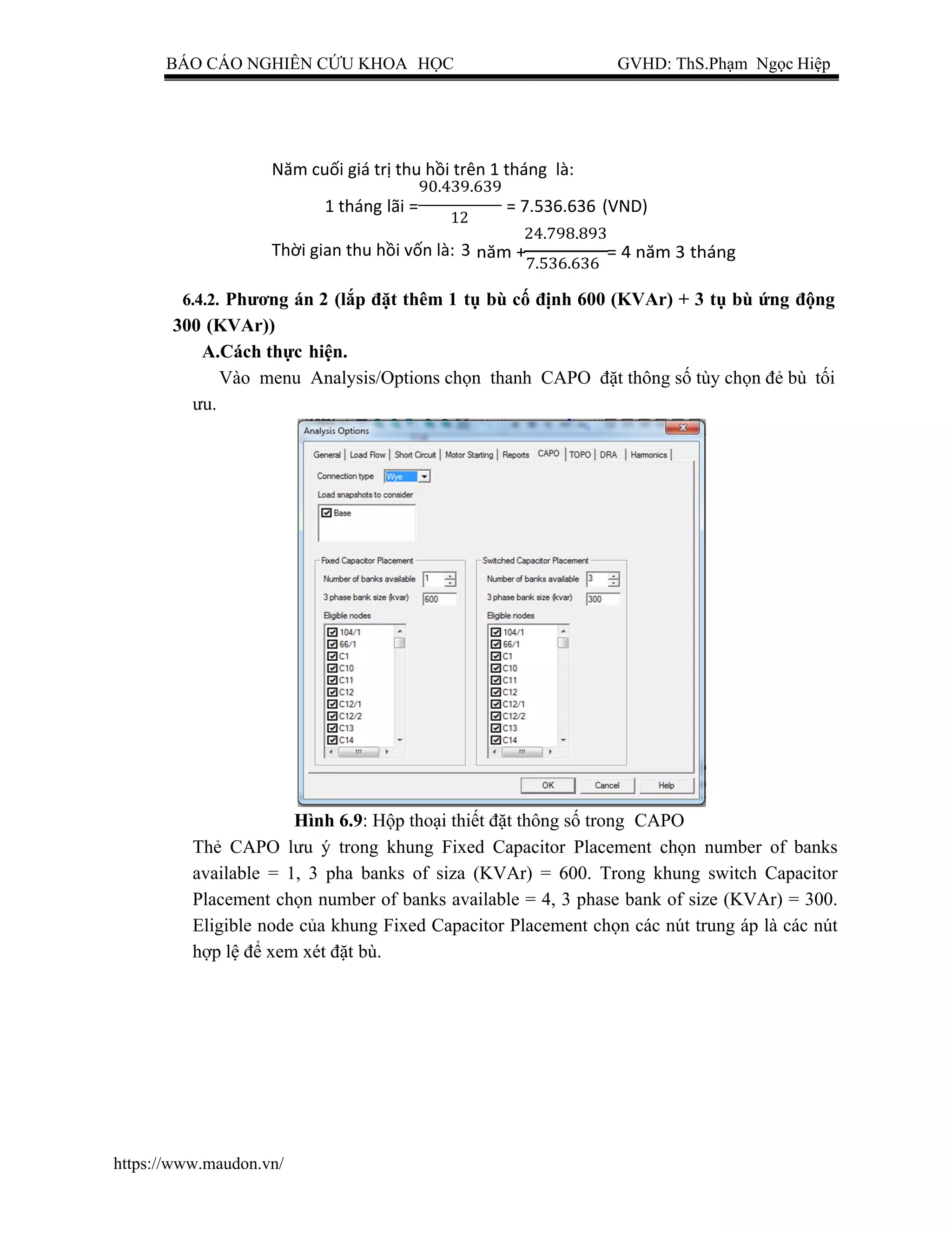 Đề tài Ứng dụng phần mềm PSSADETP bù tối ưu công suất phản kháng cho hệ thống điện huyện Châu ...