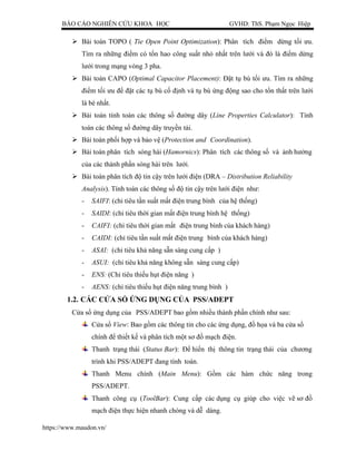 Đề tài Ứng dụng phần mềm PSSADETP bù tối ưu công suất phản kháng cho hệ ...